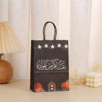 China Custom Kraft Paper Party Gift Bag Black and White Hamburger Tote Bag with Gravnre Printing for sale