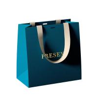 China Cardboard Hand Length Handle Luxury Matte Paper Gift Shopping Bag with Custom Logo for sale