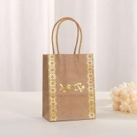 China Arabic Printed Packaging Kraft Paper Bag for Hot Stamping Festival Celebration Gift for sale