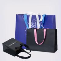 China Customized Handmade Large Portable Fashion Shopping Paper Gift Rectangular Green Bag for sale