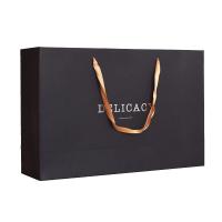 China Customized Matte Black Paper Gift Shopping Bag for Retail of Handmade Luxury Items for sale
