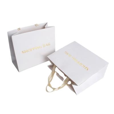 China Small Recycled Shopping Bags Gift Paper Bags With Business Name For Jewelry Packaging for sale