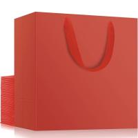 China Custom Color Accepted Ribbon Handle Paper Bag for Luxury Clothing Boutique Gifts for sale