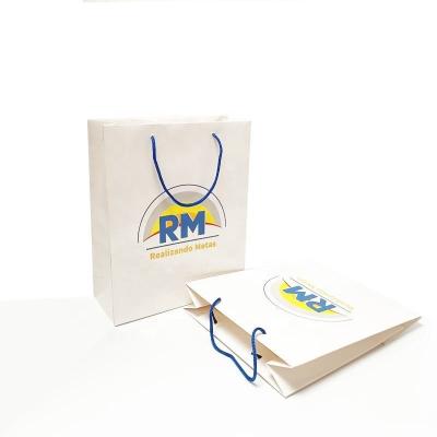 China Customized Size Business Gift Shopping Paper Bag with Handle and Customized Logo for sale