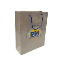 China Customized Size Business Gift Shopping Paper Bag with Handle and Customized Logo for sale