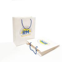China Customized Size Business Gift Shopping Paper Bag with Handle and Customized Logo for sale