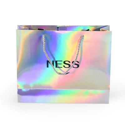 China Customized Size Hand Length Handle Jewelry Paper Shopping Bag with Luxury Logo Printing for sale