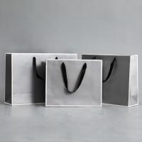 China Gift Craft Industrial Customized Kraft Paper Shopping Bag with Ribbon Handle for sale