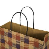 China Black White Food Snacks Packaging Craft Paper Bag for Shop Gift Shopping 16x6x12inches for sale