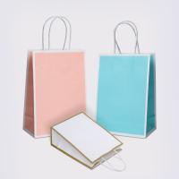 China Food Snacks Packaging Hand Length Handle Custom Printed Biodegradable Kraft Paper Bags for sale