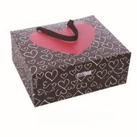 China Large Valentine's Day Luxury Craft Gift Shopping Paper Bag with Hand Length Handle for sale
