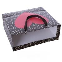 China Large Valentine's Day Luxury Craft Gift Shopping Paper Bag with Hand Length Handle for sale