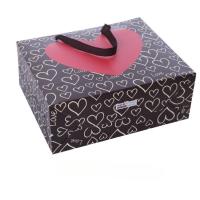 China Large Valentine's Day Luxury Craft Gift Shopping Paper Bag with Hand Length Handle for sale