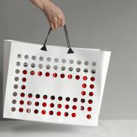 China Business Shopping Gravure Printing High End Fashion Luxury Heavy Hollow Out Paper Bags for sale