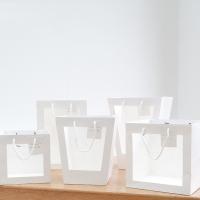 China Personalized Designer Paper Bags with Clear Window Custom Your Own Logo on Ivory Board for sale