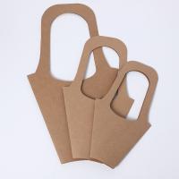 China Custom Color Accepted Craft Flower Carrier Bouquet Packaging Kraft Paper Bag For Flower for sale