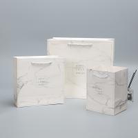 China White Card Gold Hot Stamping Paper Shopping Bag For Clothes and Boutiques Custom Order for sale