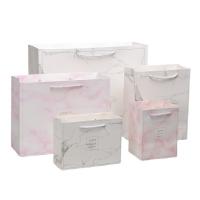 China White Card Gold Hot Stamping Paper Shopping Bag For Clothes and Boutiques Custom Order for sale