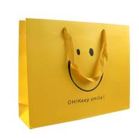 China High End Luxury Retail Foldable Colored Cardboard Cute Paper Shopping Bags with Custom Pattern for sale