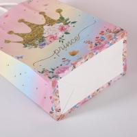 China Custom Boutique Pink Kraft Handle Paper Bags With Gravure Printing And Customized Logo for sale