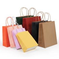 China Gravure Printing Customized Logo Craft Shopping Kraft Paper Bag for Your Requirements for sale