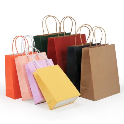 China Gravure Printing Customized Logo Craft Shopping Kraft Paper Bag for Your Requirements for sale
