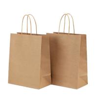 China Gravure Printing Customized Logo Craft Shopping Kraft Paper Bag for Your Requirements for sale