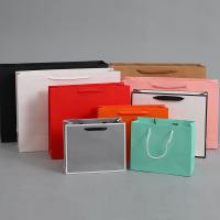 China Customized Logo Eco-friendly Card Paper Carrier Bag with CMYK 4 Color Offset Printing for sale