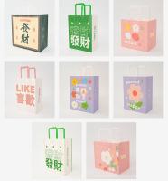 China Custom Color Accepted Shopping Bag Handle Kraft Paper Shop Bag for Business and Shopping for sale