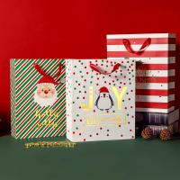 China Custom Christmas Style Gift Packaging Card Paper Shopping Bag Logo and Customization for sale