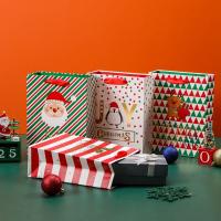 China Custom Christmas Style Gift Packaging Card Paper Shopping Bag Logo and Customization for sale