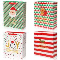 China Custom Christmas Style Gift Packaging Card Paper Shopping Bag Logo and Customization for sale