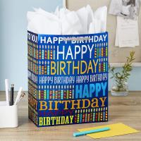 China Fully Recyclable High End Custom Printed Happy Birthday Gift Packaging Paper Bag for sale