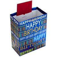 China Fully Recyclable High End Custom Printed Happy Birthday Gift Packaging Paper Bag for sale