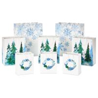 China Wenzhou Custom Luxury Merry Christmas Halloween Holiday Theme Hand Length Handle Paper Bag for sale