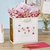 China Industrial Custom Flower Bouquet Carrier Paper Bag with CMYK 4 Color Offset Printing for sale