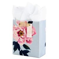 China Custom Logo Flower Plated Folding Card Paper Tote Bag Made from Recycled Materials for sale