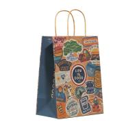 China Custom Printed Zhejiang Kraft Paper Bag With Handles for Your Own Logo Promotion for sale