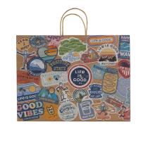 China Custom Printed Zhejiang Kraft Paper Bag With Handles for Your Own Logo Promotion for sale