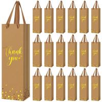 China Custom Printed Wine Packing Shopping Paper Bag For Bottle CMYK 4 Color Offset Printing for sale