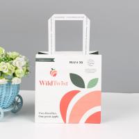 China Takeaway Mini White Kraft Paper Bag With Logo for Custom Print Shopping Gift Packaging for sale