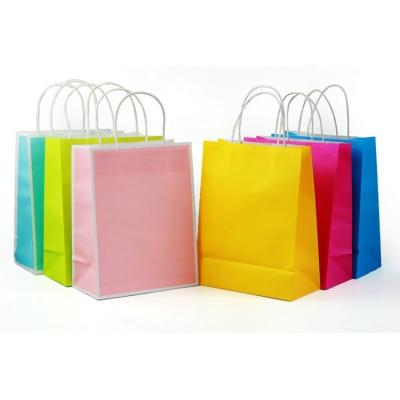 China Large Industry Reusable Kraft Paper Tote Shopping Bag For Grocery With Customized Logo for sale
