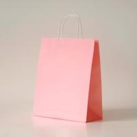 China Large Industry Reusable Kraft Paper Tote Shopping Bag For Grocery With Customized Logo for sale