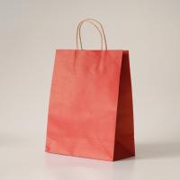 China Large Industry Reusable Kraft Paper Tote Shopping Bag For Grocery With Customized Logo for sale