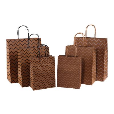 China Eco Friendly Luxury Folding Kraft Paper Shopping Bag with Custom Color Reasonable OEM for sale