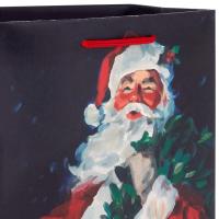 China Christmas Gift Paper Bag For Decorative Party Bolsa De Navidad With Hand Length Handle for sale