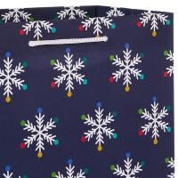 China Christmas Gift Paper Bag For Decorative Party Bolsa De Navidad With Hand Length Handle for sale