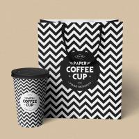 China Food Delivery Packaging Kraft Paper Bag with Your Own Logo and Hand Length Handle for sale