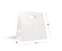 China Custom Die Cut Paper Shopping Carrier Bag With Logo Printed White Brown Kraft Paper for sale