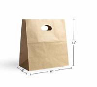 China Custom Die Cut Paper Shopping Carrier Bag With Logo Printed White Brown Kraft Paper for sale